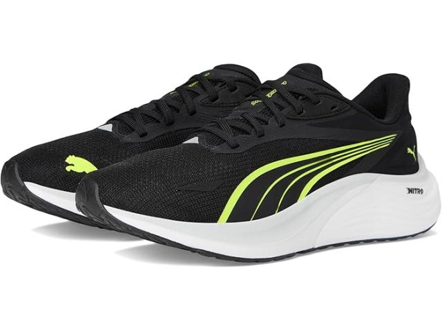 (取寄) プーマ メンズ エレクトリファイ ニトロ 4 ランニング シューズ PUMA men Electrify Nitro 4 Running Shoes Puma Black/Yellow Alert/Feather Gray