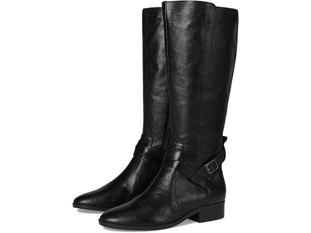 (取寄) ナチュラライザー レディース ワイド カーフ ブーツ Naturalizer women Rena2 Wide Calf Boots Black Leather