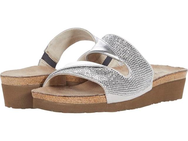 (取寄) ナオト レディース ミラ Naot women Mila Gray Micro/Silver Rivets/Soft Silver Leather