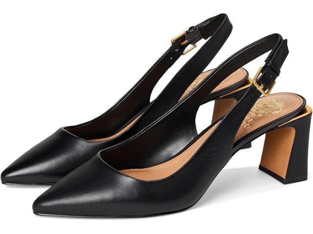 (取寄) ヴィンスカムート レディース ハムデン バックル スリングバック ポンプ Vince Camuto women Hamden Buckle Slingback Pump Black