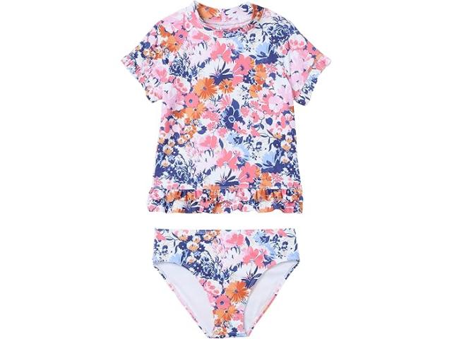 (取寄) ジャニー アンド ジャック ガールズ ショート スリーブ ラッシュガード スイム (トドラー/リトル キッズ/ビッグ キッズ) Janie and Jack girls Short Sleeve Rashguard Swim (Toddler/Little Kids/Big Kids) Multicolor