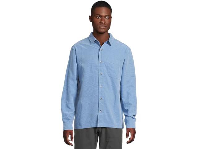 (取寄) ロイヤルロビンズ メンズ デザート パッカー ドライ ロング スリーブ  Robbins men Desert Pucker Dry Long Sleeve Parisian Blue