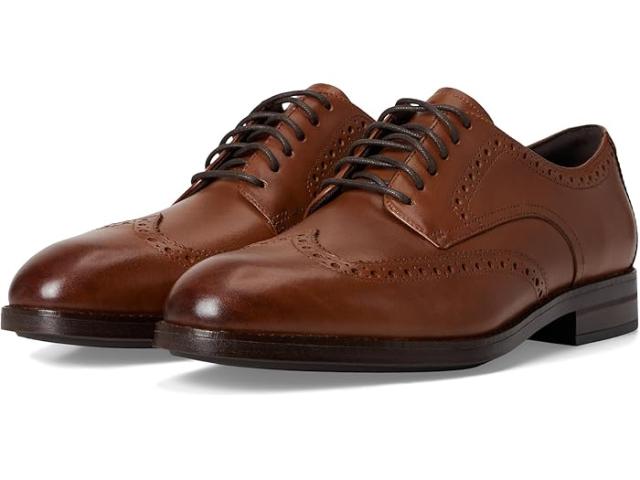 (取寄) コールハーン メンズ ハーモン グランド ウィングチップ オックスフォード Cole Haan men Harmon Grand Wingtip Oxfords British Tan/Dark Brown Waterproof