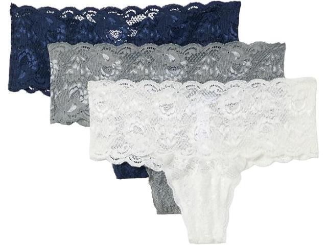 (取寄) コサベラ レディース ネバー セイ ネバー コンフィー トングス 3-パック Cosabella women Never Say Never Comfie Thongs 3-Pack Moonivory/Navyblue/Platinum