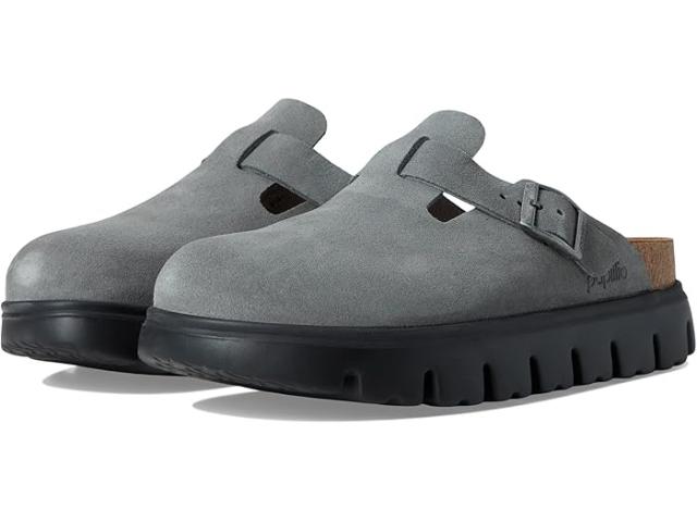 (取寄) ビルケンシュトック レディース パピリオ バイ ボストン チャンキー クロッグ - スエード Birkenstock women Papillio by Boston Chunky Clog - Suede Basalt Gray
