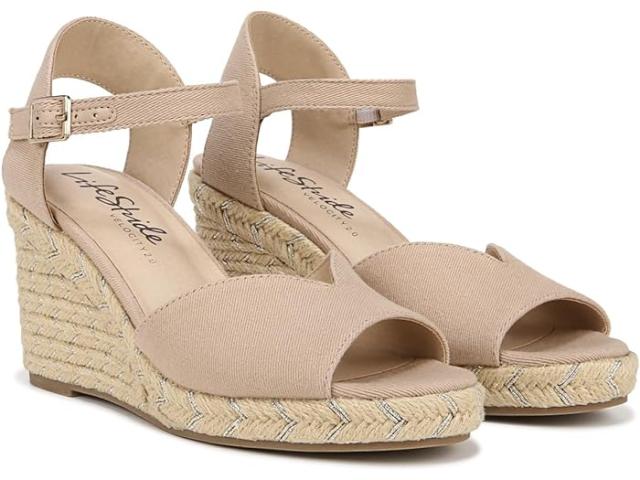 (取寄) ライフストライド レディース テス ウェッジ エスパドリーユ サンダル LifeStride women Tess Wedge Espadrille Sandals Tender Taupe
