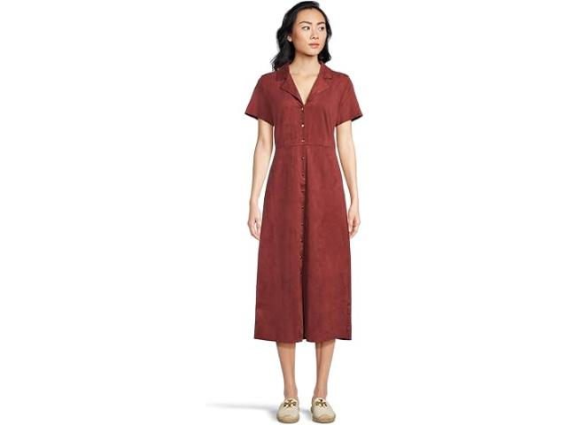 (取寄) ヴィンスカムート レディース タイ バック ボタン ダウン ミディ ドレス Vince Camuto women Tie Back Button Down Midi Dress Rustic