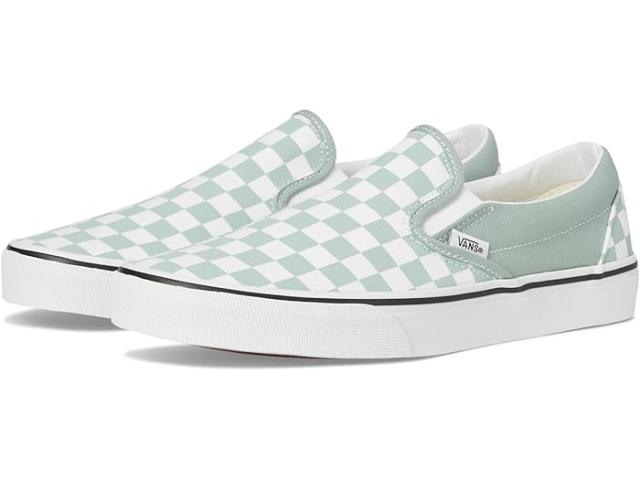 (取寄) バンズ クラシック スリッポン Vans Classic Slip-On Color Theory Checkerboard Gray Olive