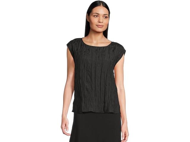 (取寄) アイリーン フィッシャー レディース バレエ ネック トップ Eileen Fisher women Ballet Neck Top Black