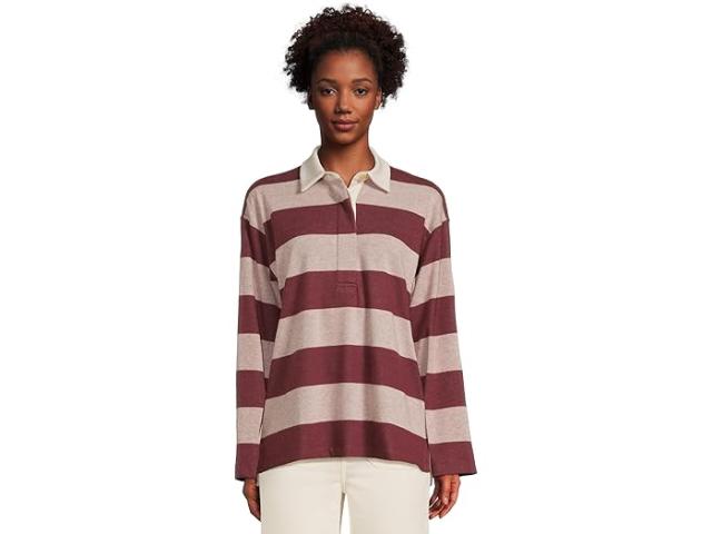 (取寄) ファリティ レディース レジェンド セーター ラグビー ポップオーバー Faherty women Legend Sweater Rugby Popover Deep Red Rugby