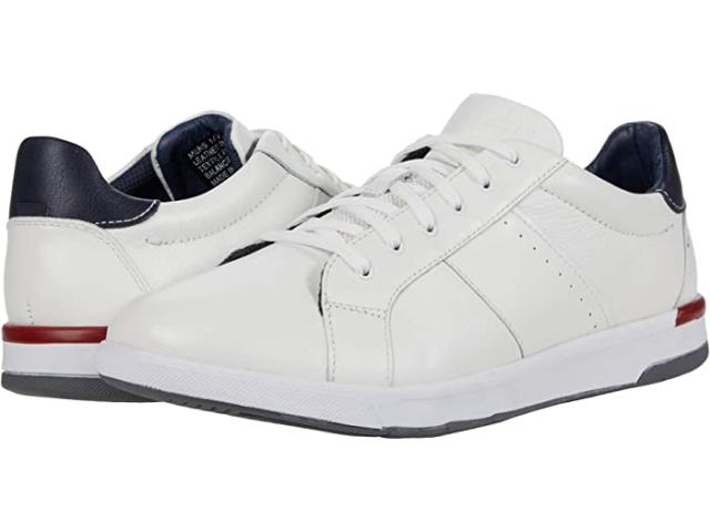 (取寄) フローシャイム メンズ クロスオーバー レース トゥ トゥ カジュアル スニーカー Florsheim men  Crossover Lace to Toe Casual Sneaker White Milled Smooth