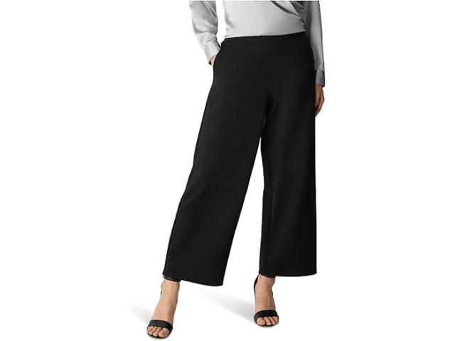 (取寄) アイリーン フィッシャー レディース ウォッシャブル フレックス ポンテ ワイド アンクル パンツ Eileen Fisher women Washable Flex Ponte Wide Ankle Pant Black
