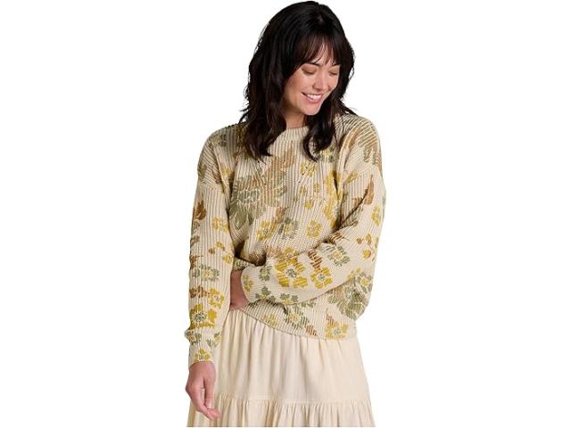 (取寄) トードアンドコー レディース ビアンカ パターン クルー セーター Toad&Co women Bianca Pattern Crew Sweater Almond Floral Print