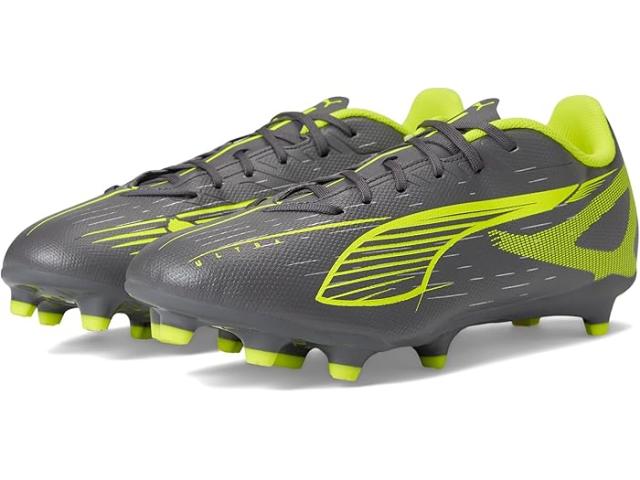 (取寄) プーマ メンズ ウルトラ 5 プレイ アーティフィシャル グランド サッカー クリーツ PUMA men Ultra 5 Play Firm, Artificial Ground Soccer Cleats Matte Aged Silver-Yellow Alert-Puma Aged Silver