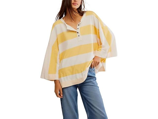 (取寄) フリーピープル レディース ワンダフル ティー Free People women Wonderful Tee Yellow Combo