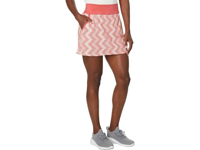 (取寄) アディダス ゴルフ レディース アルティメット365 プリンテッド 16 インチ ゴルフ スコート adidas Golf women Ultimate365 Printed 16 Inch Golf Skort Preloved Scarlet