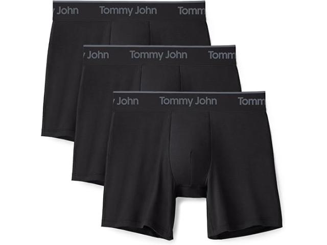 (取寄) トミー ジョン メンズ 3-パック セカンド スキン モーダル ボクサー ブリーフ  John men  John 3-Pack Second Skin Modal Boxer Brief Black