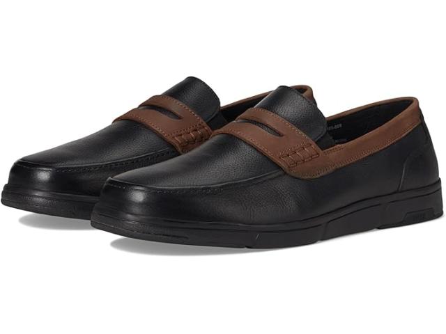 (取寄) ナン ブッシュ メンズ ルカ モカシン トゥ ペニー ローファー ライトウェイト コンフォタブル スリッポン Nunn Bush men Luca Moccasin Toe Penny Loafer Lightweight Comfortable Slip-On Black