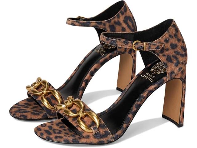 (取寄) ヴィンスカムート レディース アウレリア チェイン リンク ハイ ヒール サンダル Vince Camuto women Aurelia Chain Link High Heel Sandals Camel