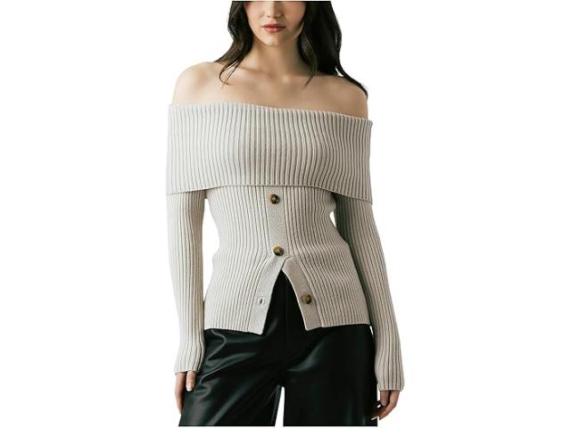 (取寄) ブランクニューヨーク レディース オフ ショルダー セーター Blank NYC women Off Shoulder Sweater Grey