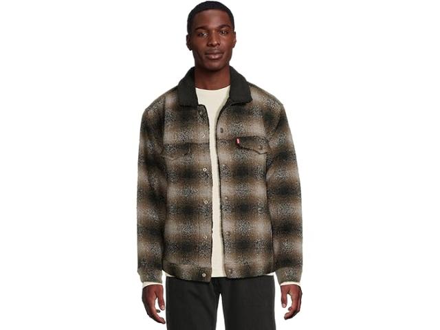 (取寄) リーバイス プレミアム メンズ リラックスド-フィット フィット プレイド トラッカー Levi's Premium men Relaxed Fit Plaid Trucker James Plaid Paloma