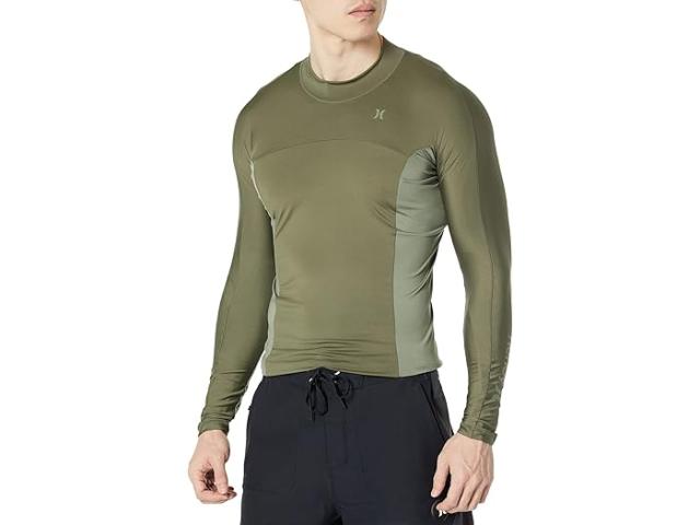 (取寄) ハーレー メンズ シャネル クロッシング  パドル シリーズ ロング スリーブ サーフ トップ Hurley men Chanel Crossing Paddle Series Long Sleeve Surf Top Olive