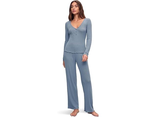 (取寄) エバージェイ レディース ポインテール パンツ Eberjey women Pointelle Pants Faded Denim