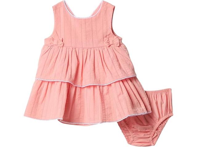 (取寄) ジャニー アンド ジャック レディース テクスチャー ティアード ドレス (インファント) Janie and Jack women Textured Tiered Dress (infant) Pink