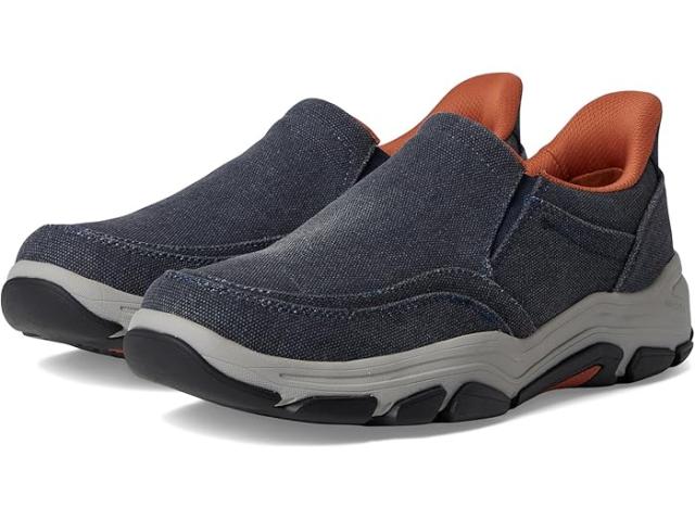 (取寄) ロックポート メンズ リース Rockport men Reece Dark Blue Canvas