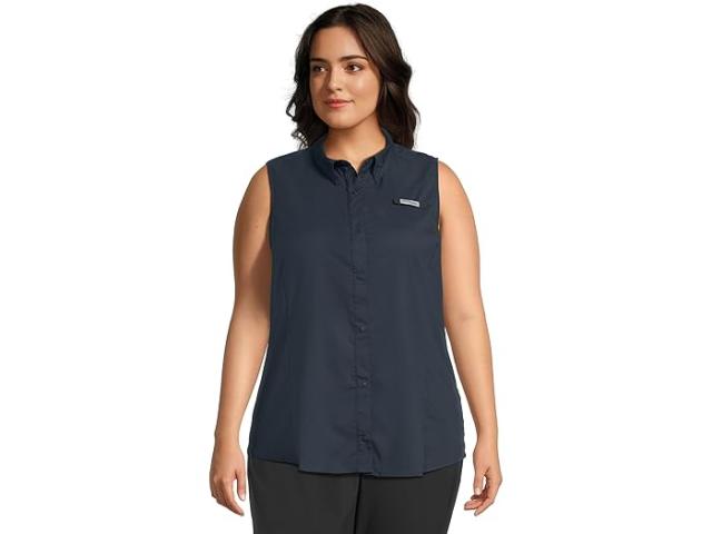 (取寄) コロンビア レディース プラス サイズ タミアミ スリーブレス シャツ Columbia women Plus Size Tamiami Sleeveless Shirt Collegiate Navy