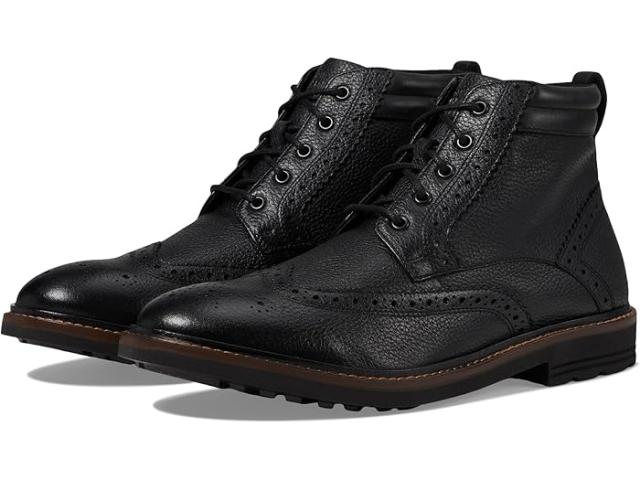 (取寄) ナン ブッシュ メンズ オデル 2.0 ウィングチップ ドレス カジュアル チャッカ レザー ブーツ Nunn Bush men Odell 2.0 Wingtip Dress Casual Chukka Leather Boot Black