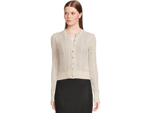 (取寄) メイドウェル レディース アルパカ ポインテール リーランド カーディガン Madewell women Alpaca Pointelle Leland Cardigan Heather Alabaster