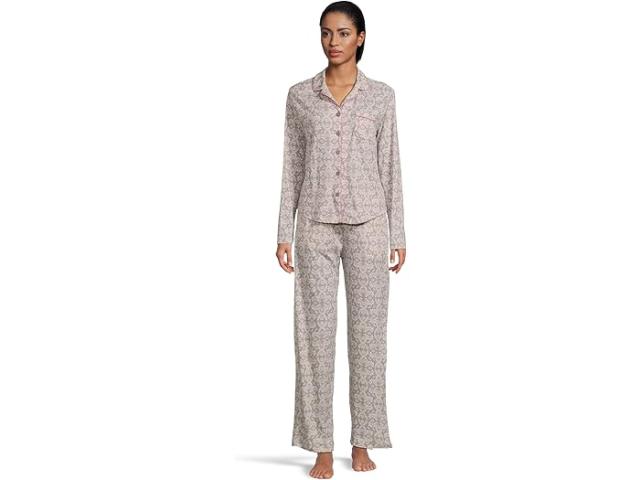 (取寄) カレン ノイバーガー レディース ピティート ノベルティ ロング スリーブ ガールフレンド パジャマ セット Karen Neuburger women Petite Novelty Long Sleeve Girlfriend Pajama Set Brocade Vines