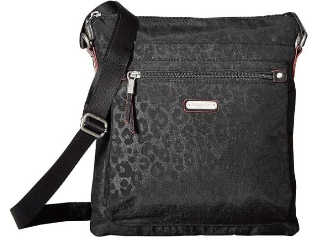(取寄) バッガリーニ レディース ゴー バッグ ウィズ Rfid フォン リスレット Baggallini women Go Bagg with RFID Phone Wristlet Black Cheetah