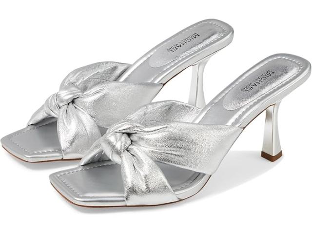 (取寄) マイケルコース レディース エレナ ヒールド サンダル MICHAEL Michael Kors women Elena Heeled Sandal Silver