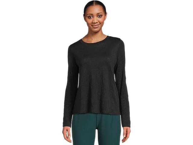 (取寄) アイリーン フィッシャー レディース クルー ネック ロング スリーブ ティー Eileen Fisher women Crew Neck Long Sleeve Tee Black