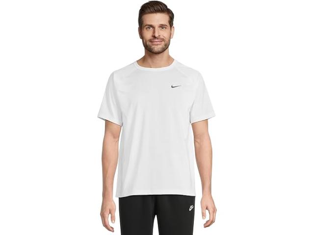 (取寄) ナイキ メンズ レディ ドライ-フィット ショート スリーブ フィットネス トップ Nike men Ready Dri-FIT Short Sleeve Fitness Top White/Black