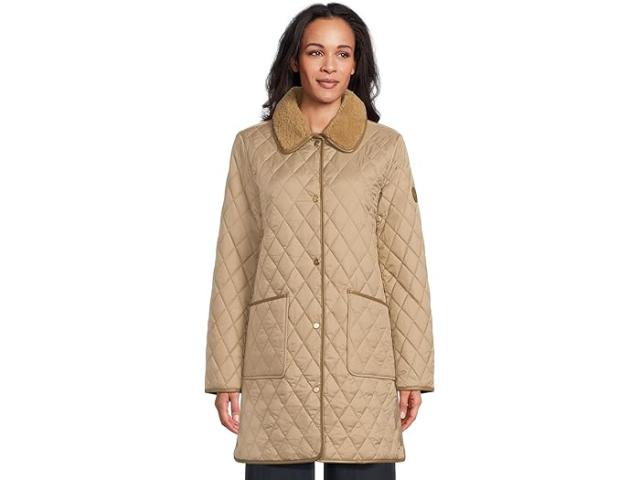 (取寄) ローレン ラルフローレン レディース ダイヤモンド コーデュロイ キルト Lauren Ralph Lauren women Diamond Corduroy Quilt Birch Tan