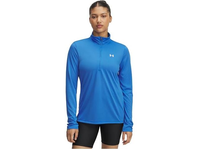 (取寄) アンダーアーマー レディース テック 1/2 ジップ ソリッド Under Armour women Tech 1/2 Zip Solid Blue Atlantis/White