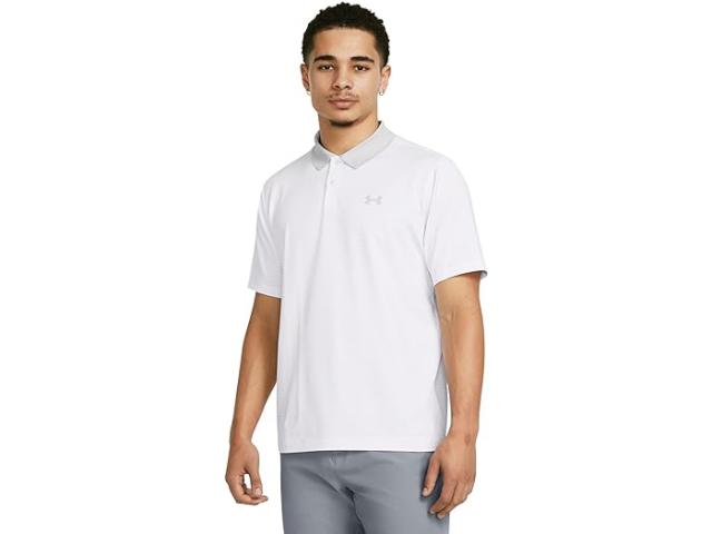 (取寄) アンダーアーマー ゴルフ メンズ パフォーマンス 3.0 ノベルティ ポロ Under Armour Golf men Under Armour Golf Performance 3.0 Novelty Polo White/Halo Gray