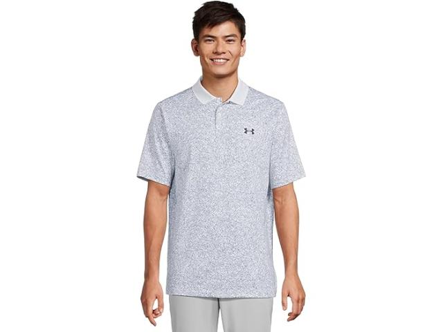 (取寄) アンダーアーマー ゴルフ メンズ マッチプレー プリンテッド ゴルフ ポロ Under Armour Golf men Matchplay Printed Golf Polo White/Blue Smoke/Midnight Navy