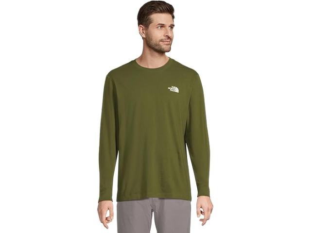 (取寄) ノースフェイス メンズ ロング スリーブ ボックス NSE ティー The North Face men Long Sleeve Box NSE Tee Woodland Green