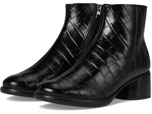(取寄) エコー レディース スカルプ ラグジュアリー 35mm アンクル ブーツ ECCO women Sculpted Luxery 35MM Ankle Boot Black Reptile Print