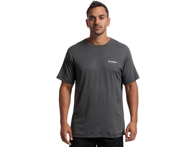 (取寄) コロンビア メンズ クィック ハイク バック グラフィック ショート スリーブ ティー Columbia men Kwick Hike Back Graphic Short Sleeve Tee Black Heather/Linear View Multi