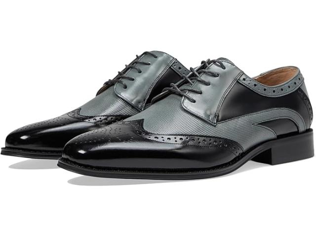 (取寄) ステイシー アダムス メンズ ウイング ティップ レース-アップ Stacy Adams men Ivingale Wing Tip Lace-Up Black/Gray