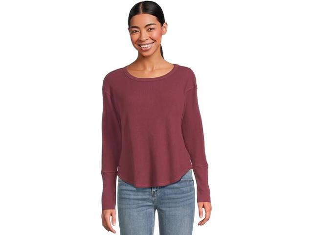 (取寄) モッドオードック レディース ロング スリーブ ドロップド アームホール オーバーサイズ トップ Mod-o-doc women Long Sleeve Dropped Armhole Oversized Top Zinfandel