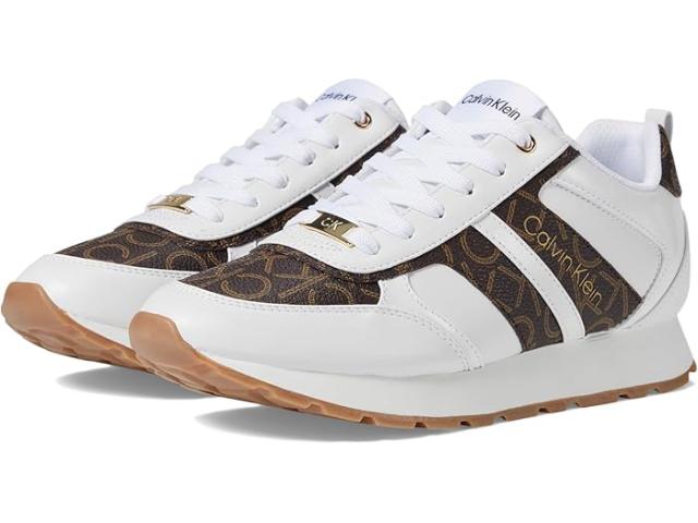 (取寄) カルバンクライン レディース カーラ   women Carlla White/Dark Brown Logo