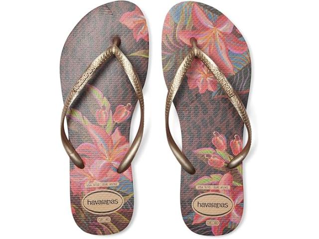 (取寄) ハワイアナス レディース スリム アニマル フローラル フュージョン サンダル Havaianas women Slim Animal Floral Fusion Sandals Rust