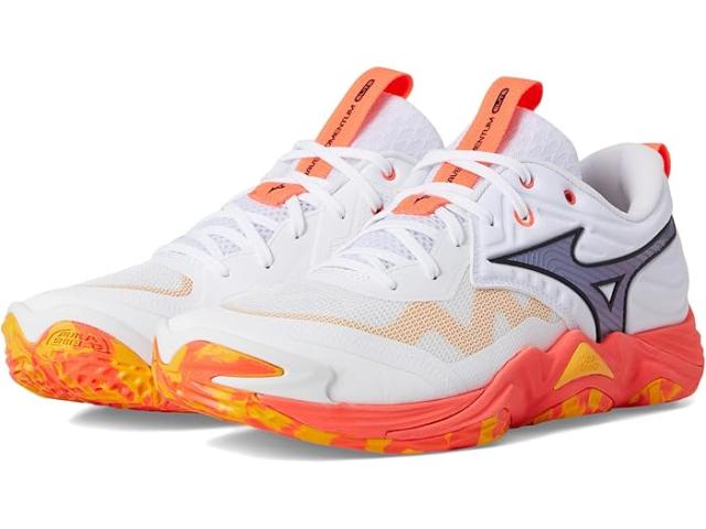 (取寄) ミズノ ウェーブ モーメンタム 4 エリート Mizuno Wave Momentum 4 Elite White/Fiery Coral
