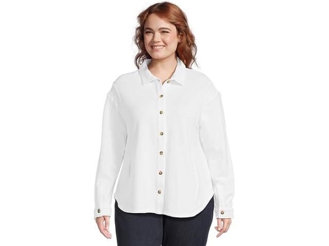 (取寄) モッドオードック レディース ロング スリーブ ボタン ダウン オーバーシャツ Mod-o-doc women Long Sleeve Button Down Overshirt White